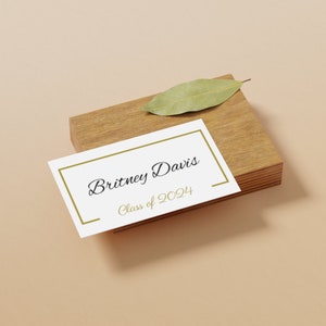 5 Editable Graduation Name Card Canva Template Bundle Printable Class ...