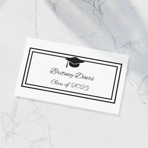 5 Editable Graduation Name Card Template Bundle Printable Class 2025 ...