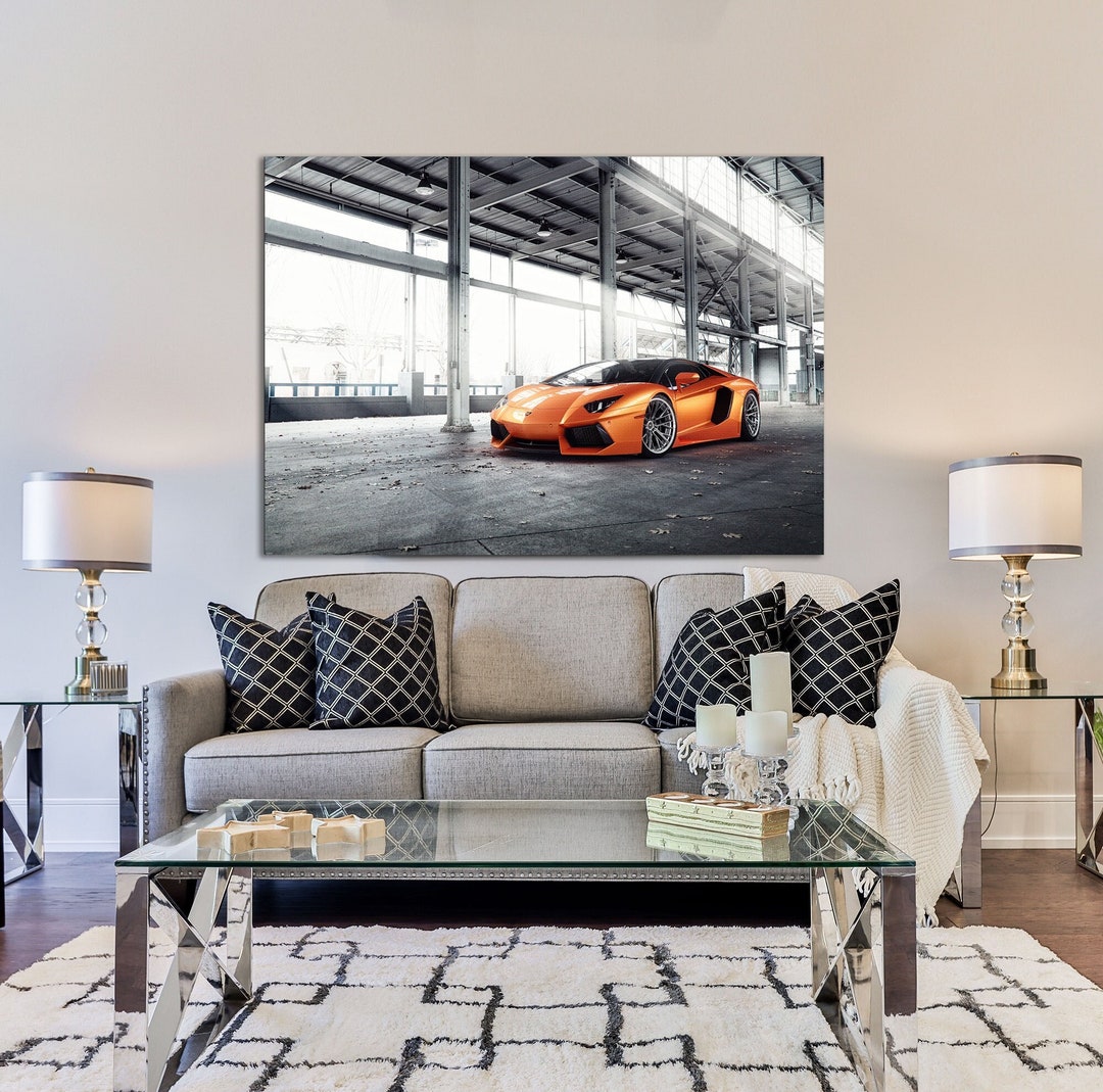 Lamborghini Super Car Wall Art, Lamborghini Print, Auto Wall Decor ...