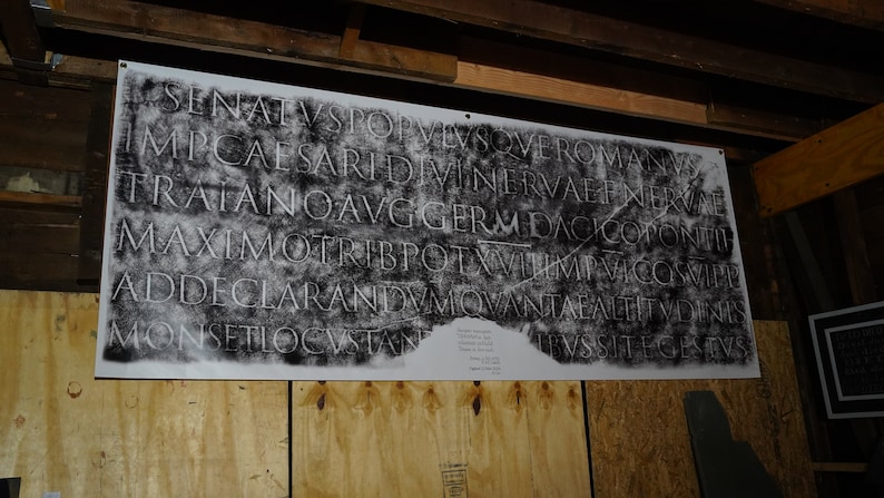 Full Size Replica of Trajan Column Inscription - Replica of Rubbing ...