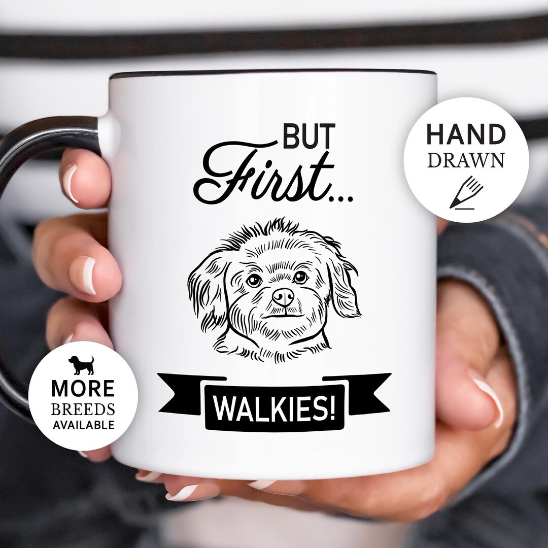 Peekapoo Coffee Mug, but First Walkies, Dog Lover Gift, Tea Cup, Cute ...