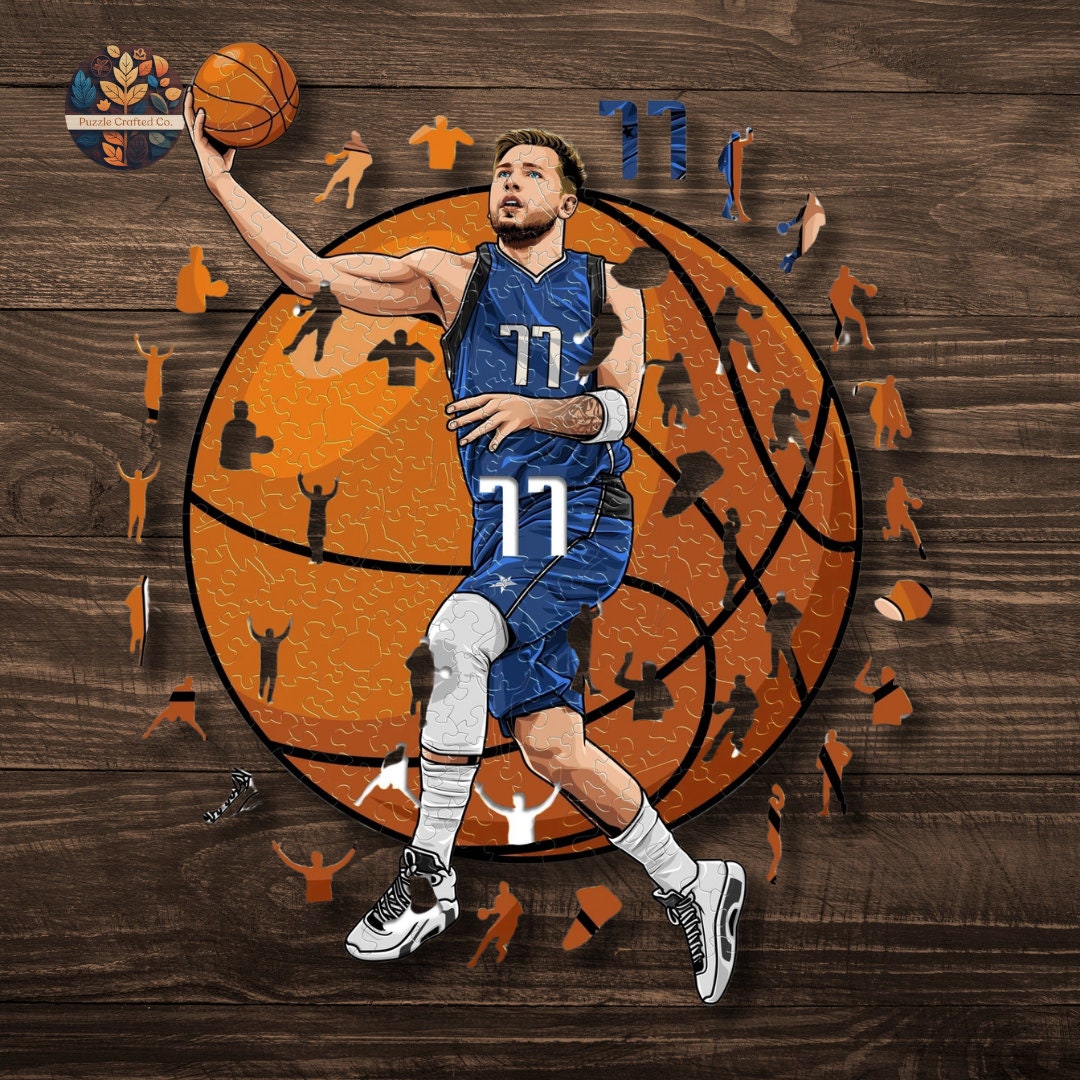 Luka Doncic Wooden Puzzle Dallas Mavericks NBA Artwork Jigsaw Puzzle ...