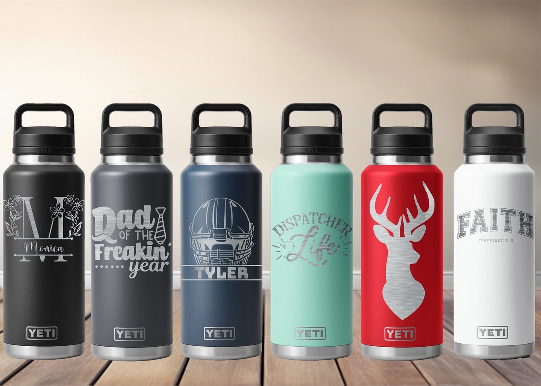 Personalized Yeti Water Bottle: Laser Engraved 46 Oz Tumbler - Etsy