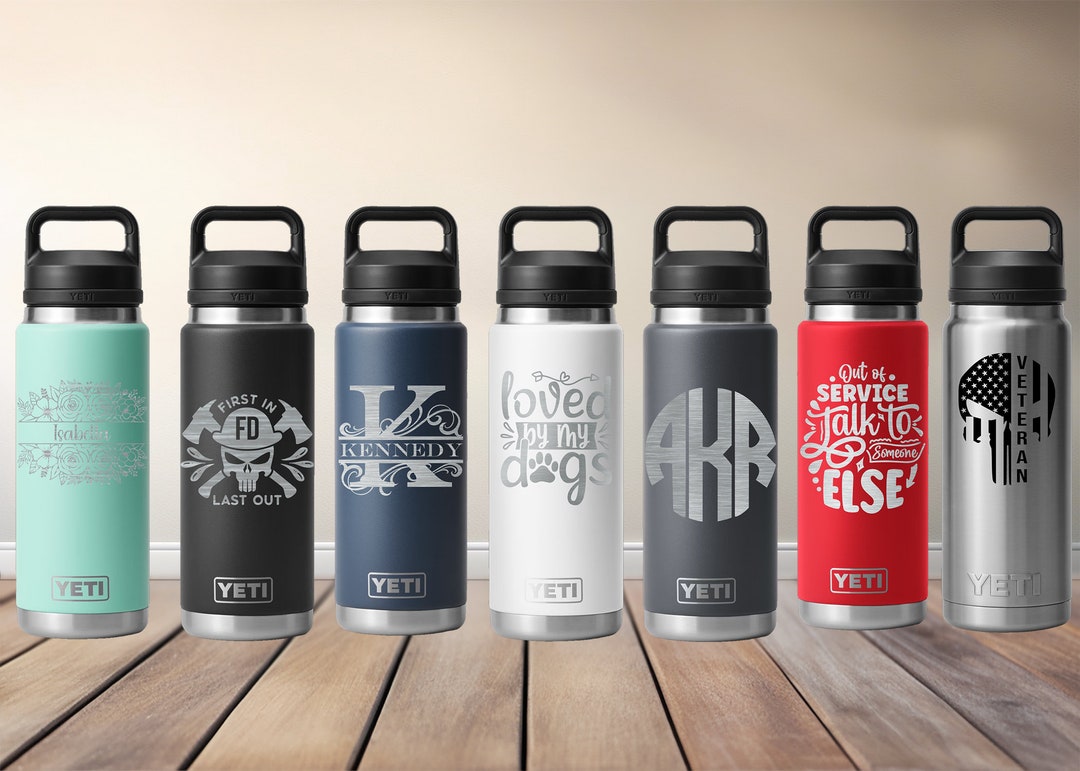 26 Oz Yeti Water Bottle With Chug Cap: Personalized Engraving - Etsy