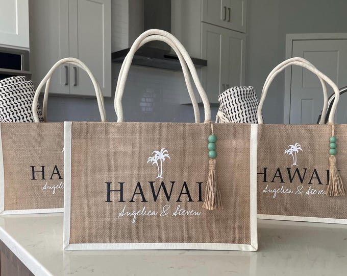 Custom Destination Wedding Welcome Bag Guest Welcome Tote Bridesmaid ...