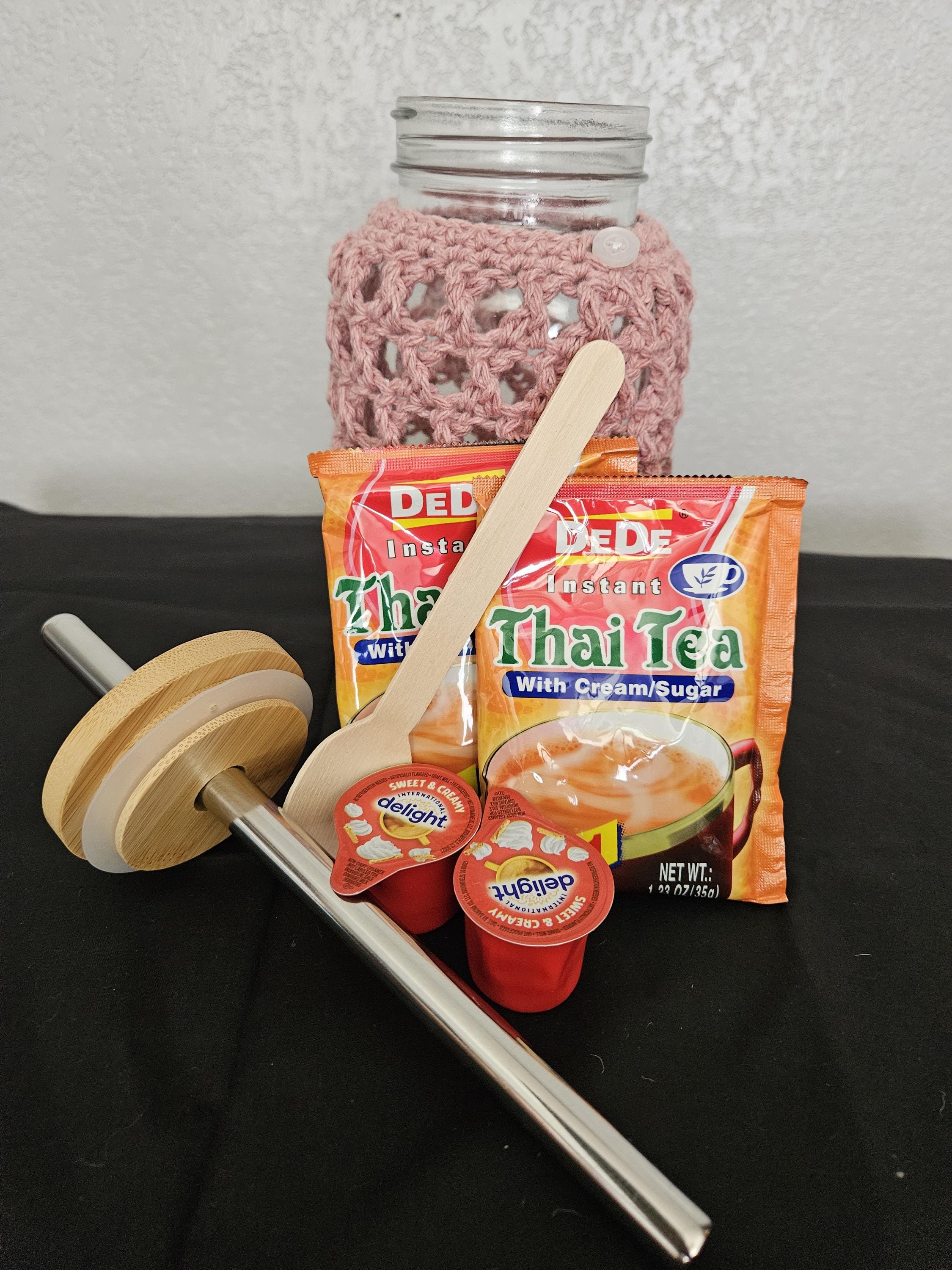 Thai Tea Mason Jar - Etsy