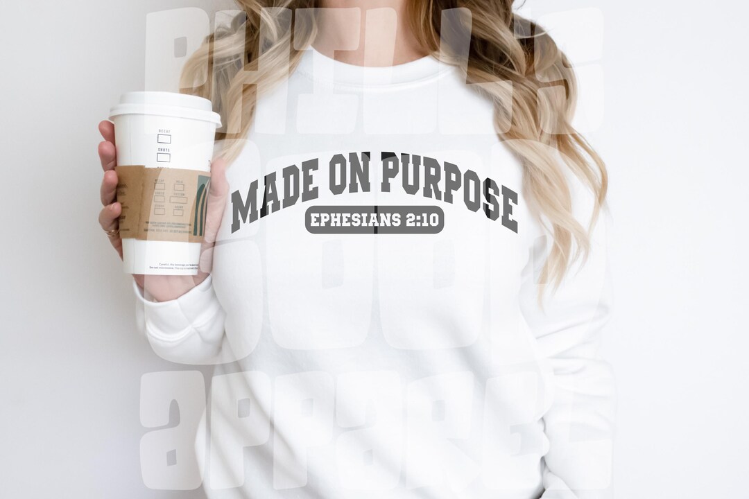 Made on Purpose SVG PNG PDF, Christian Svg, Self Love Svg, Easter Svg ...