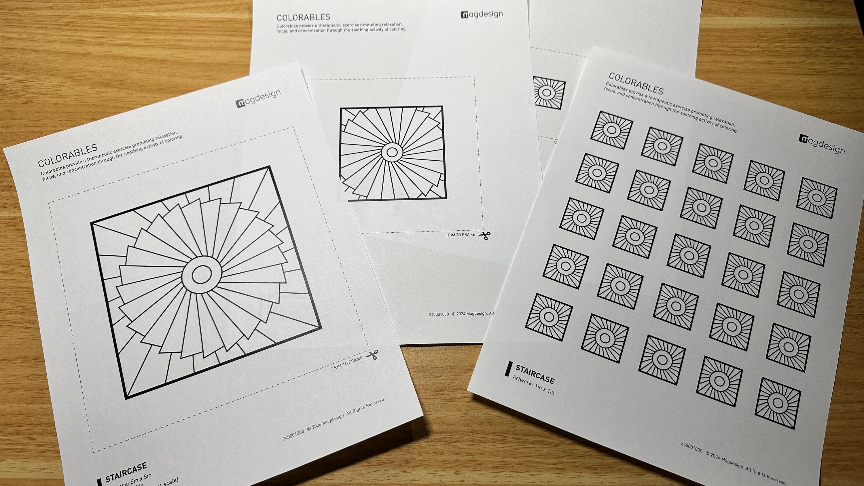 STAIRCASE Coloring Sheets Zen Doodle Patterns for Relaxation, Focus ...