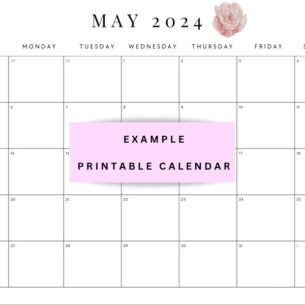 May Calendar - Etsy