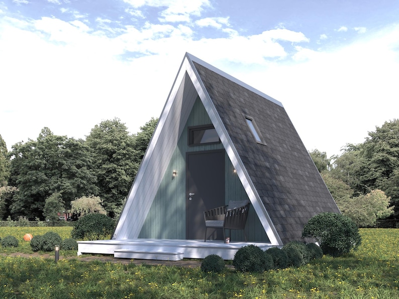 A-frame Cabin Plans 14x20 | DIY Tiny House Design | Modern Nature Nook ...