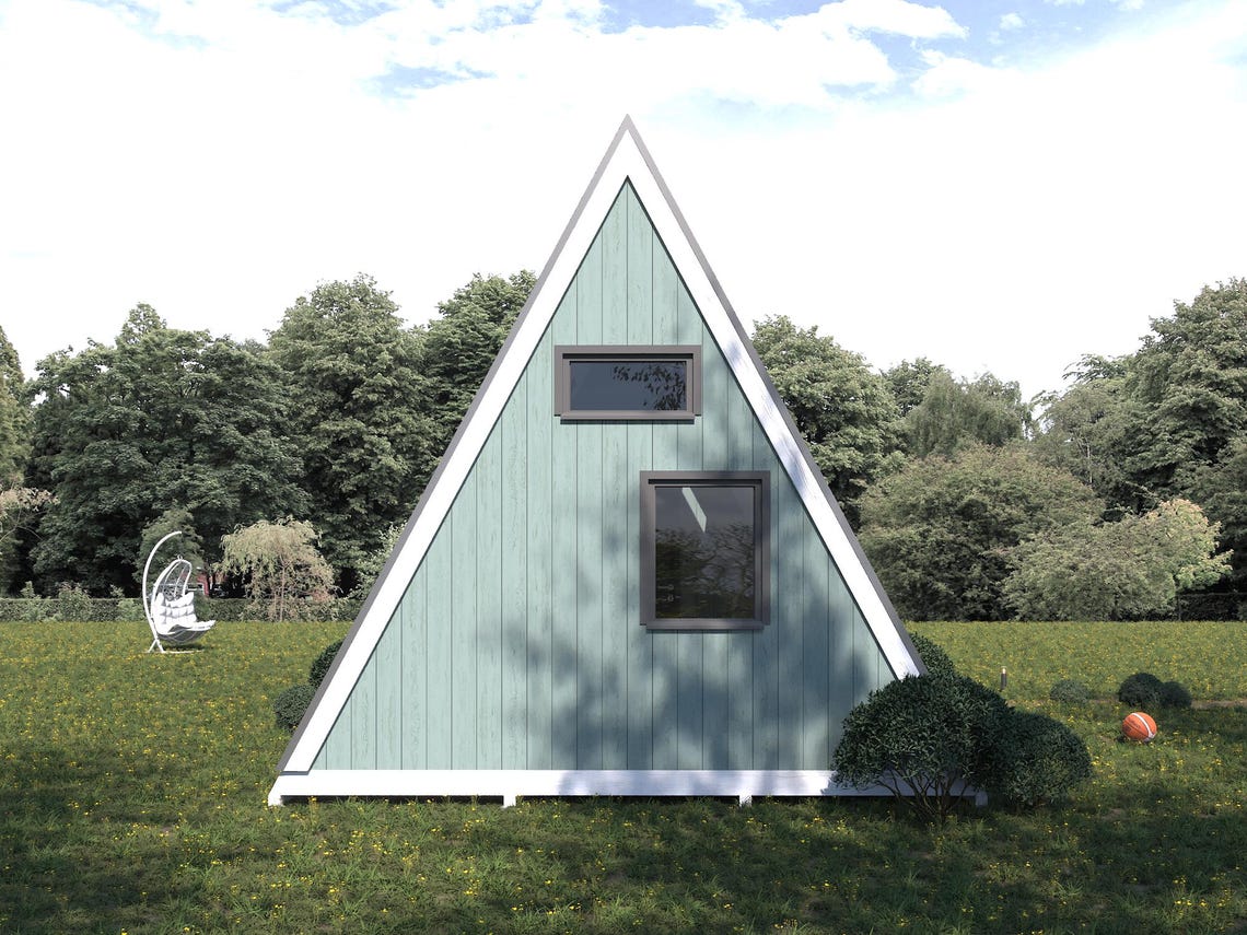 A-frame Cabin Plans 14x20 | DIY Tiny House Design | Modern Nature Nook ...