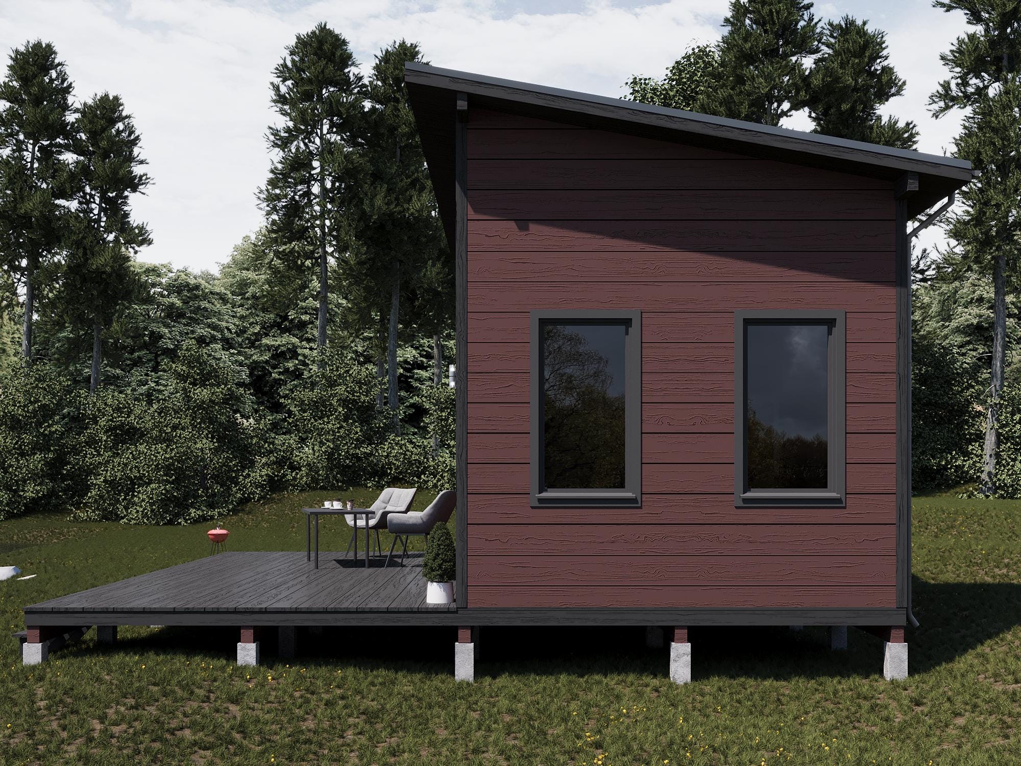 Timber Shelter Plans 24x12 | DIY Modern Cabin | Backyard Studio & Tiny ...