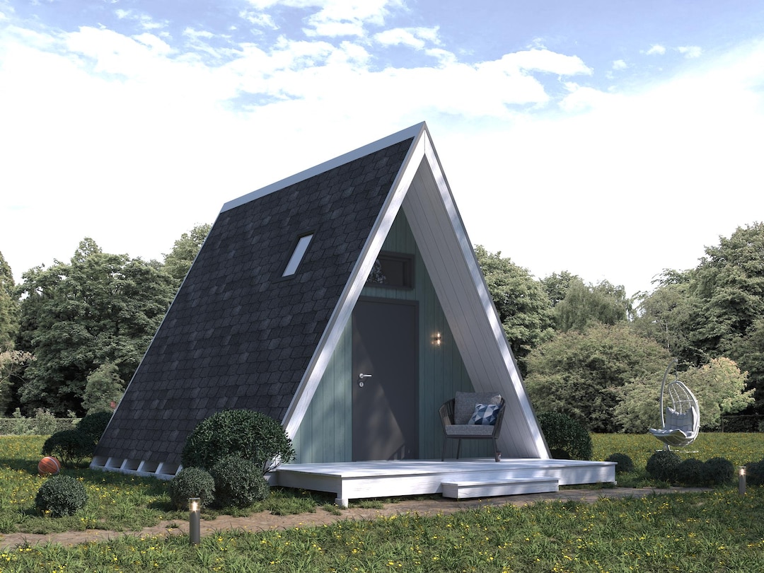 A-frame Cabin Plans 14x20 | DIY Tiny House Design | Modern Nature Nook ...