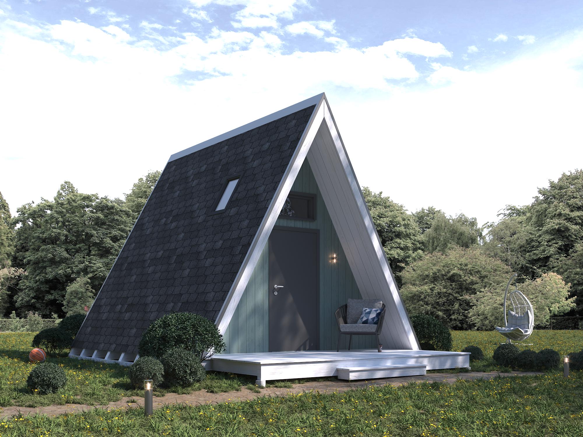 A-frame Cabin Plans 14x20 | DIY Tiny House Design | Modern Nature Nook ...