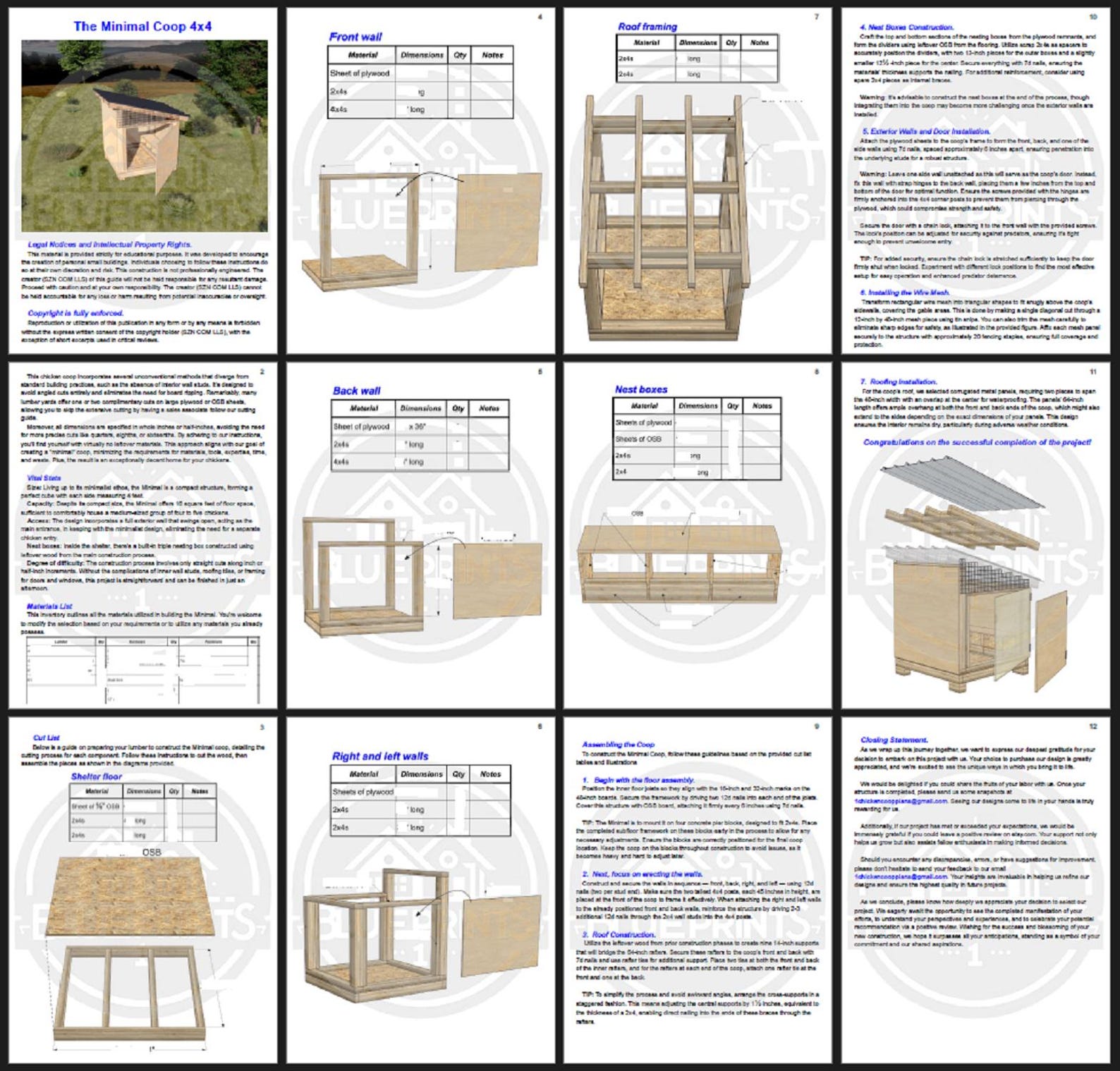 Minimal Chicken Coop 4x4 | DIY Compact Hen House | Backyard Poultry PDF ...