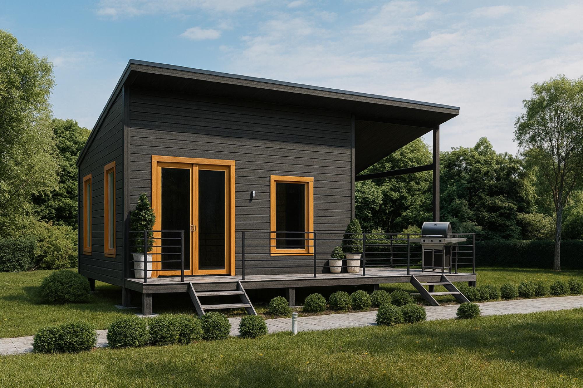 Modular House Plans 14x20 | Cabin Blueprint PDF | DIY Modern Backyard ...
