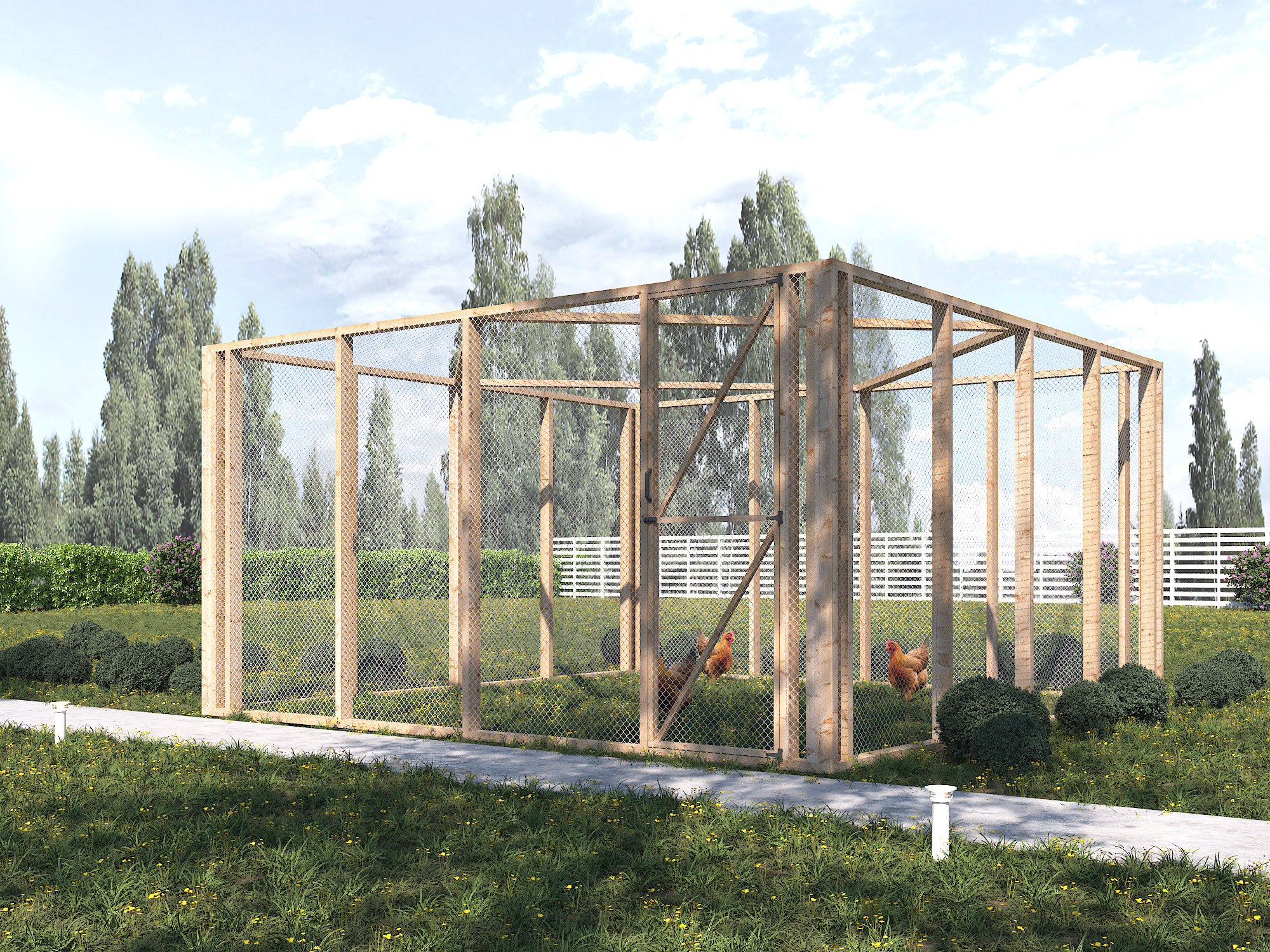 Chicken Run Plans 16x16 | DIY Poultry Enclosure | Large Outdoor Coop ...