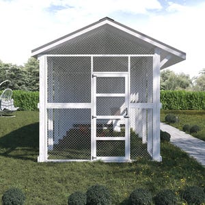 Chicken Coop Plans 8x8 + Run 8x16 | Backyard DIY PDF | Poultry ...