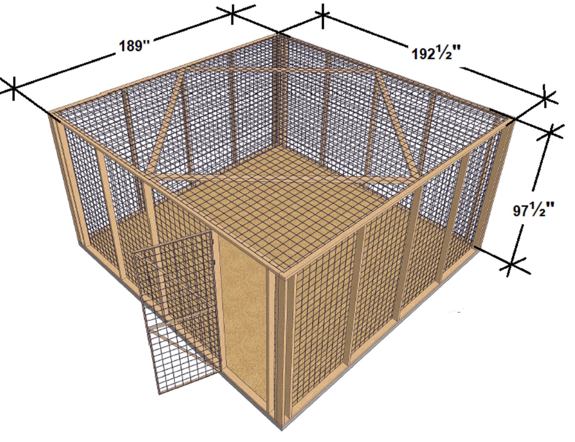 Chicken Run Plans 16x16 | DIY Poultry Enclosure | Large Outdoor Coop ...