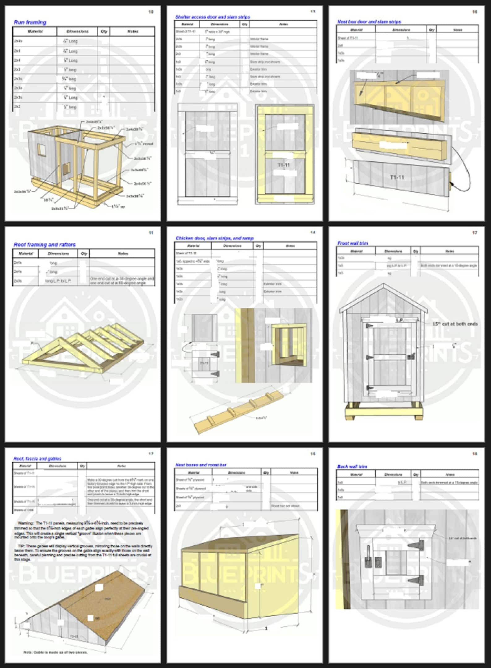Chicken Coop Plans 4x8, Diy , PDF, Chicken Coop Blueprint, Chicken Pen ...