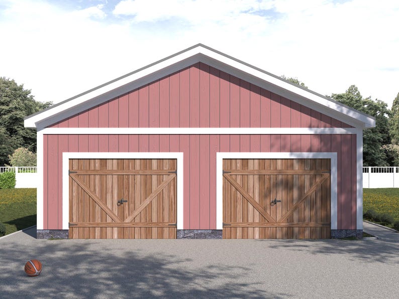 Vintage Vault Garage Plans 26x39 | DIY Two-car Garage | Modern Workshop ...