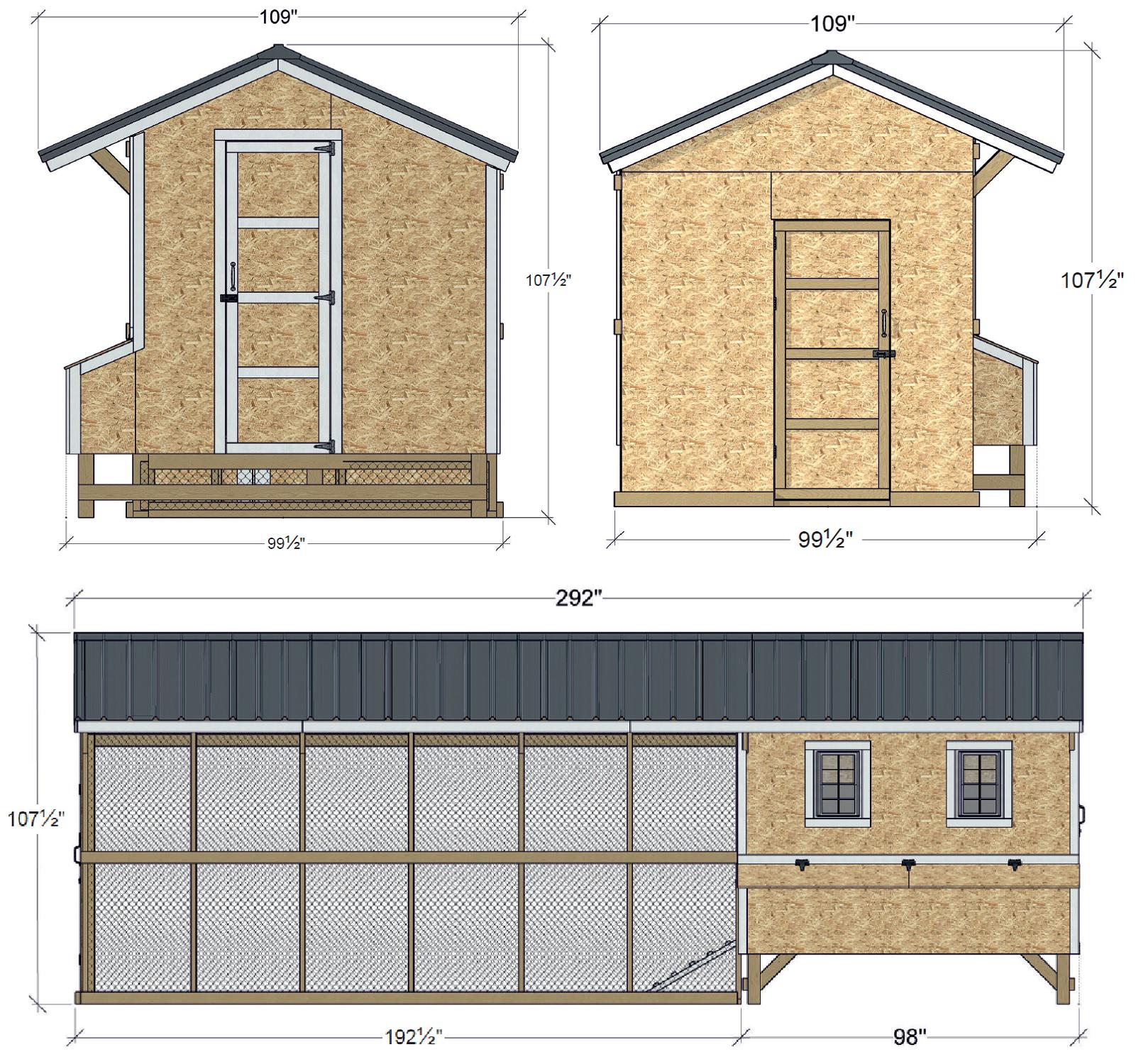 DIY 8x8 Chicken Coop Plans: Hen House Design (PDF Download) - Etsy