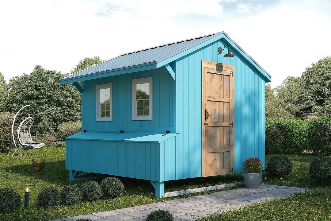 Chicken Coop Plans 8x8 | DIY Walk-in Hen House | Backyard Chicken ...