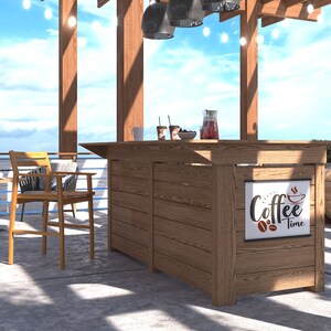 DIY Patio Counter Plans 4.6x7.6 Ft | Backyard Bar Station | Woodwork ...