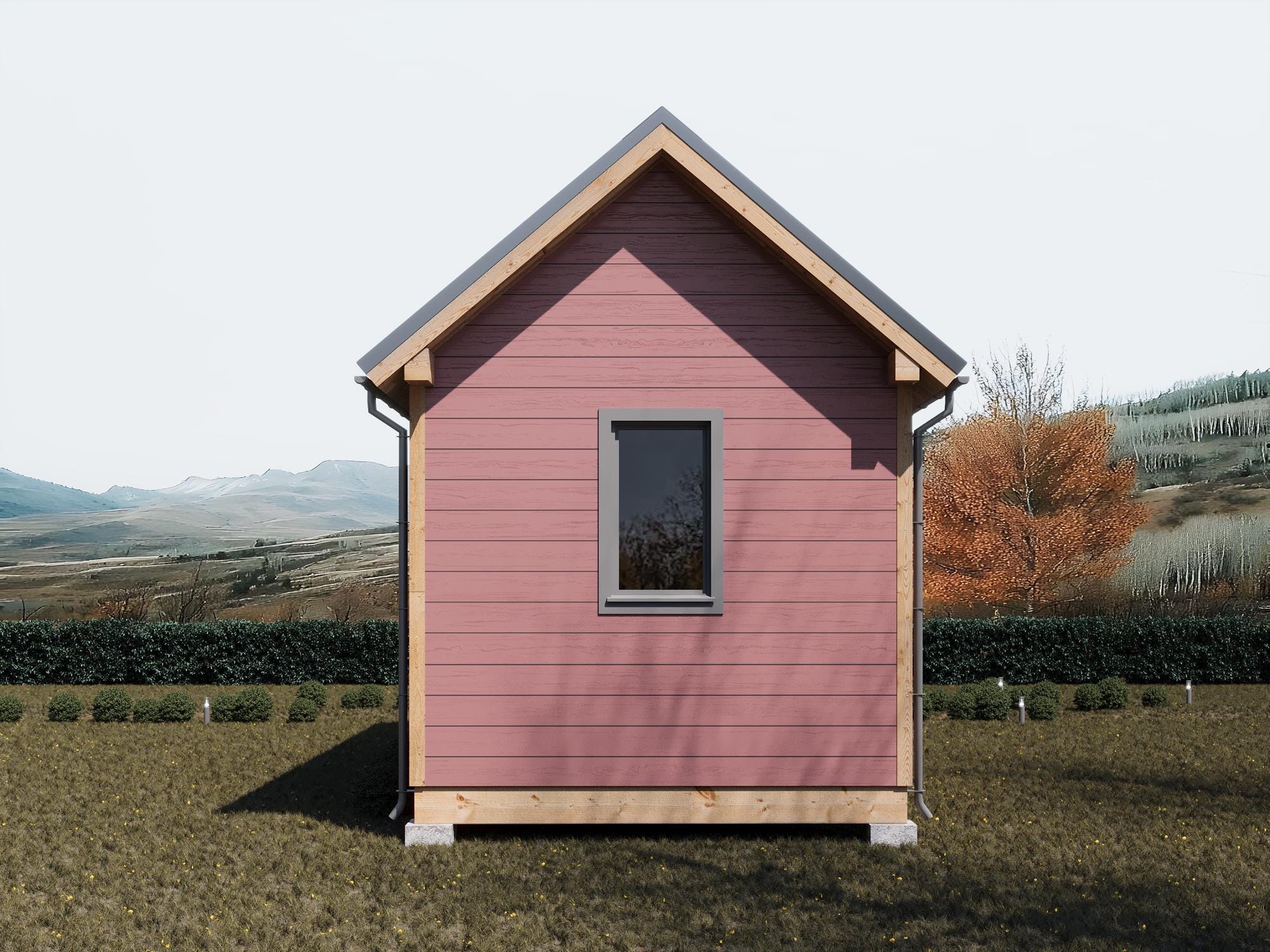 Modern Cabin Plans 14x10 | DIY Tiny House With Veranda | Backyard ...
