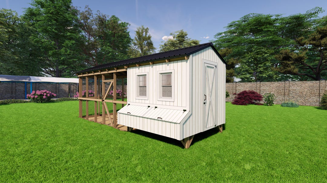 Chicken Coop Plans | 8x8 Walk-in Coop + Run PDF | DIY Backyard - Etsy