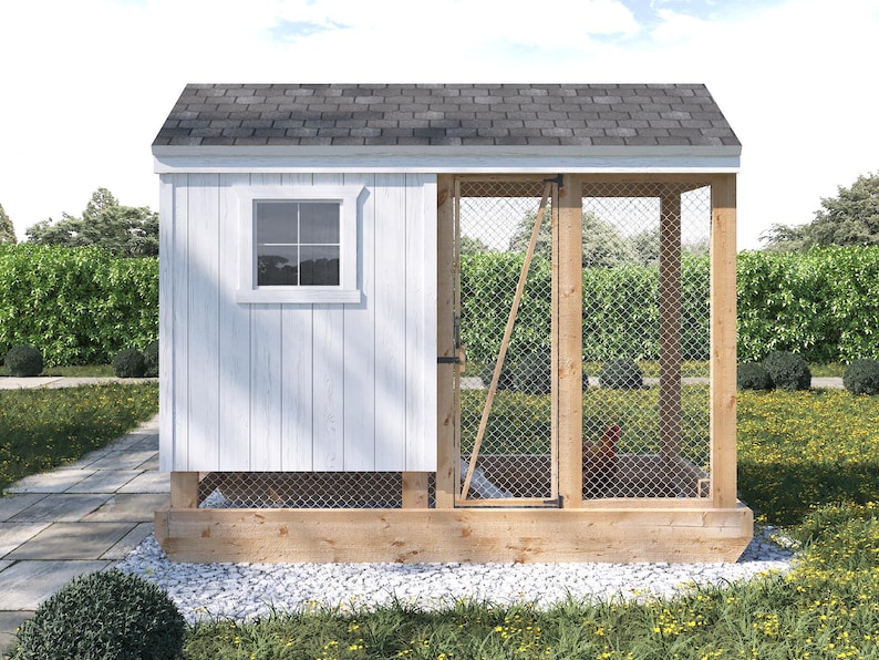 Eggcellence Hen House Plans 4x8 | DIY Backyard Chicken Shelter ...