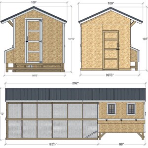 Chicken Coop & Run Plans | 8x8 Coop With 8x16 Run | DIY Build ...