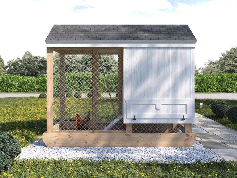Eggcellence Hen House Plans 4x8 | DIY Backyard Chicken Shelter ...