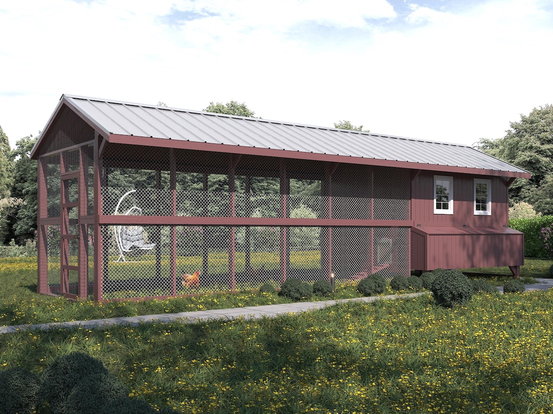 Chicken Coop & Run Plans | 8x8 Coop With 8x16 Run | DIY Build ...