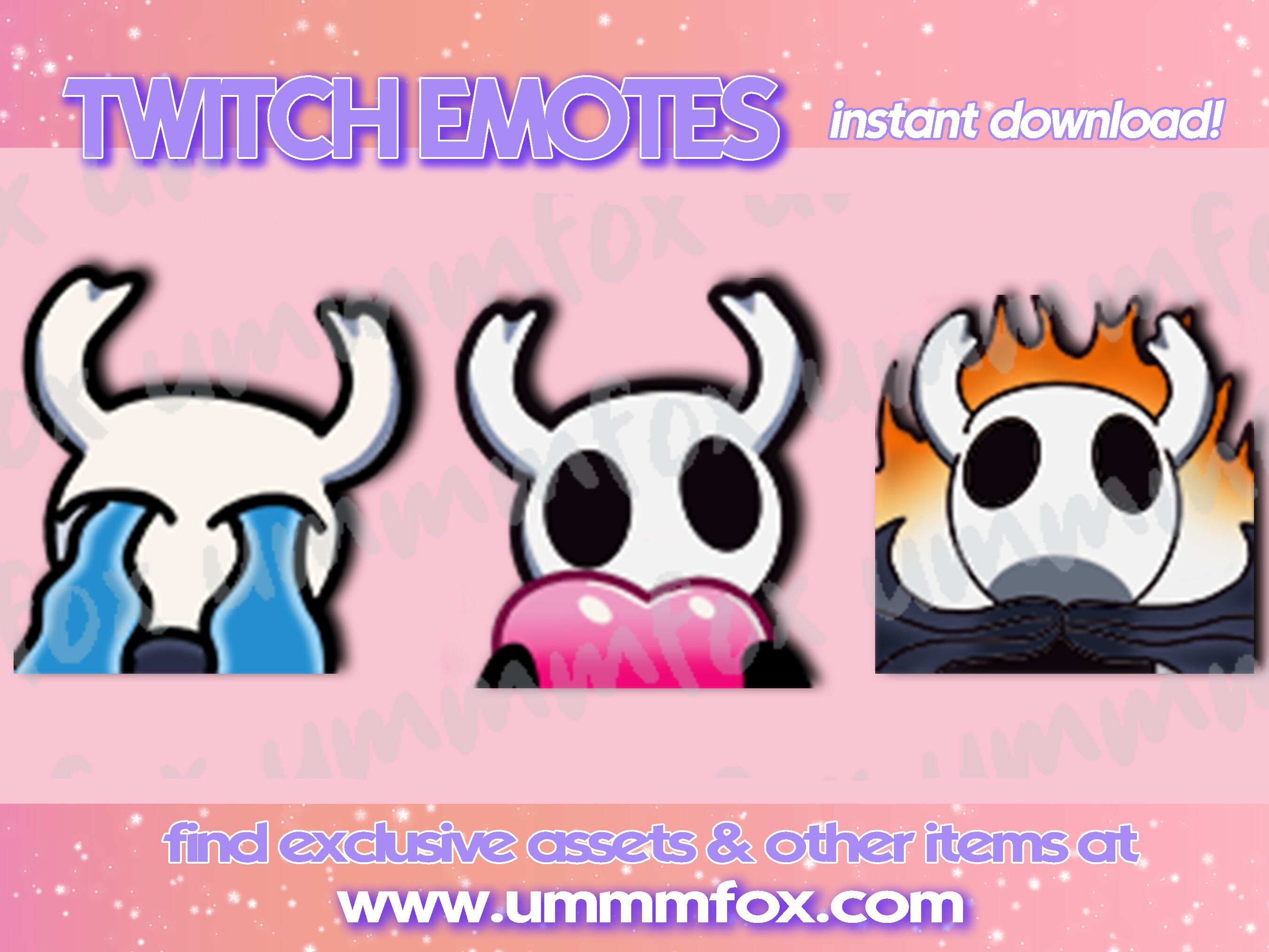 Cute Hollow Knight Emotes - Twitch, Youtube, Discord - Etsy