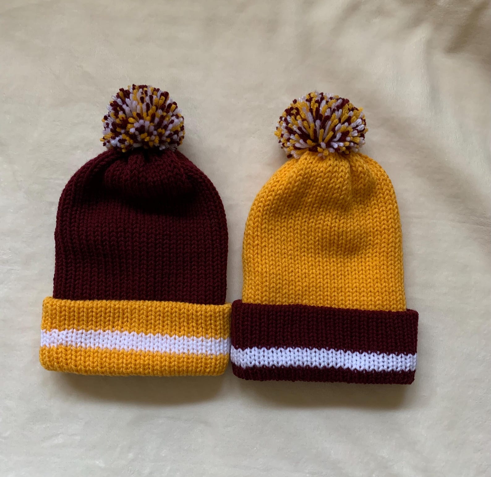 Custom Team Spirit Beanies W/matching Pom Pom - Etsy