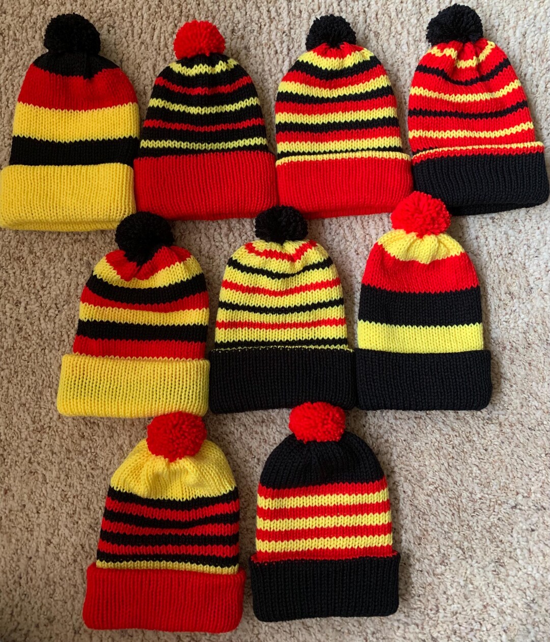 Custom Team Spirit Beanies W/matching Pom Pom - Etsy