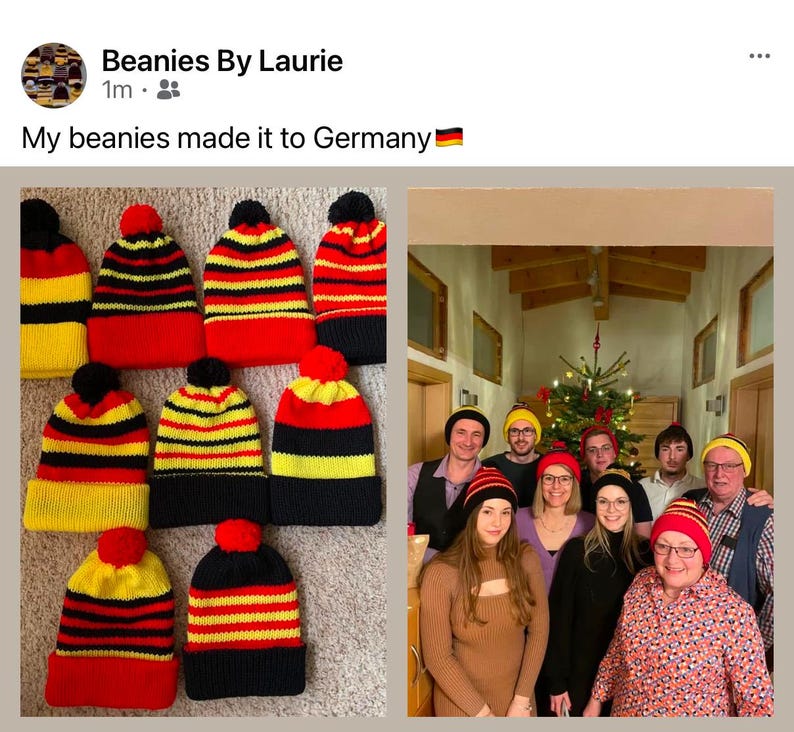 Custom Team Spirit Beanies W/matching Pom Pom - Etsy