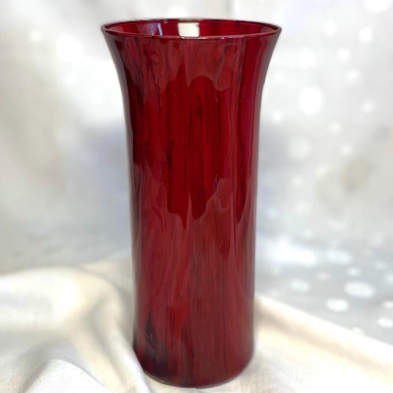 Ruby Red Vase - Etsy