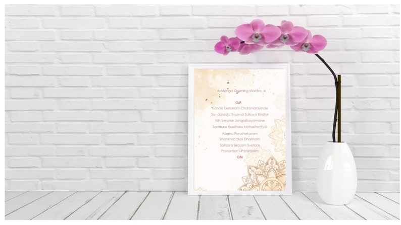 PRINTABLE Yoga Mantra Poster Ashtanga Opening Chant High Resolution - Etsy