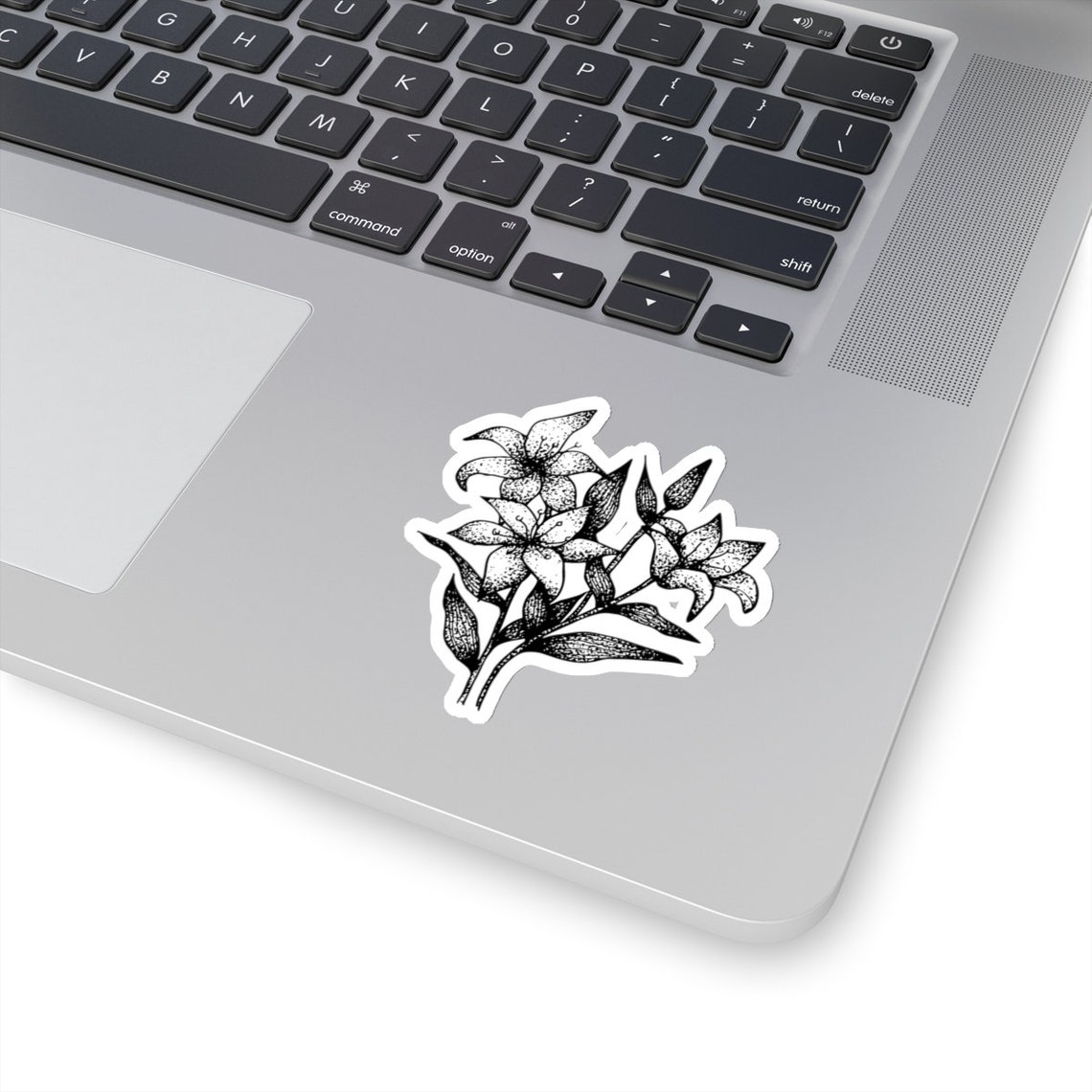 Flower Sticker I Line Drawing Sticker, Nature Sticker, Floral Sticker ...