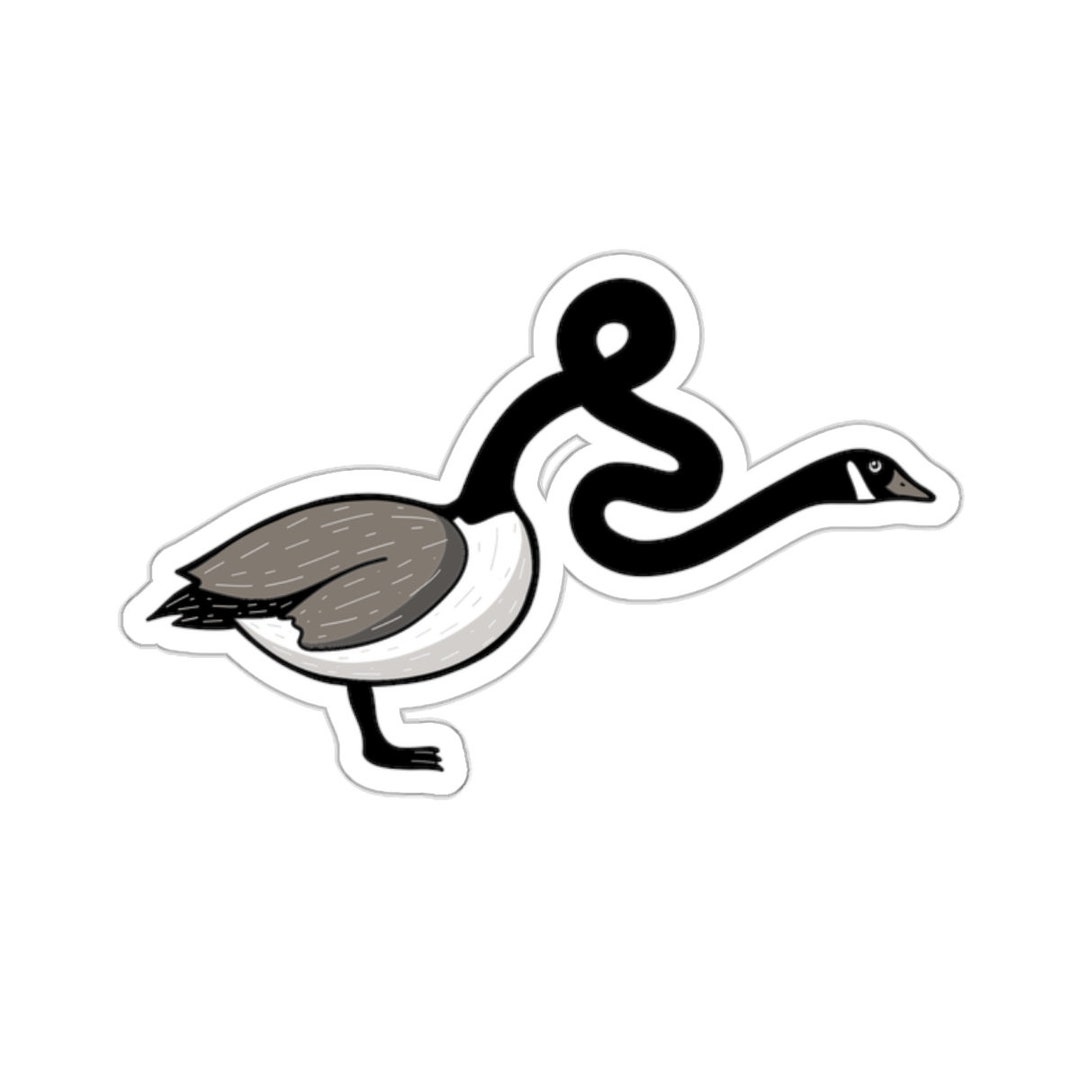 Long Neck Goose Sticker I Animal Sticker, Canadian Goose, Funny ...