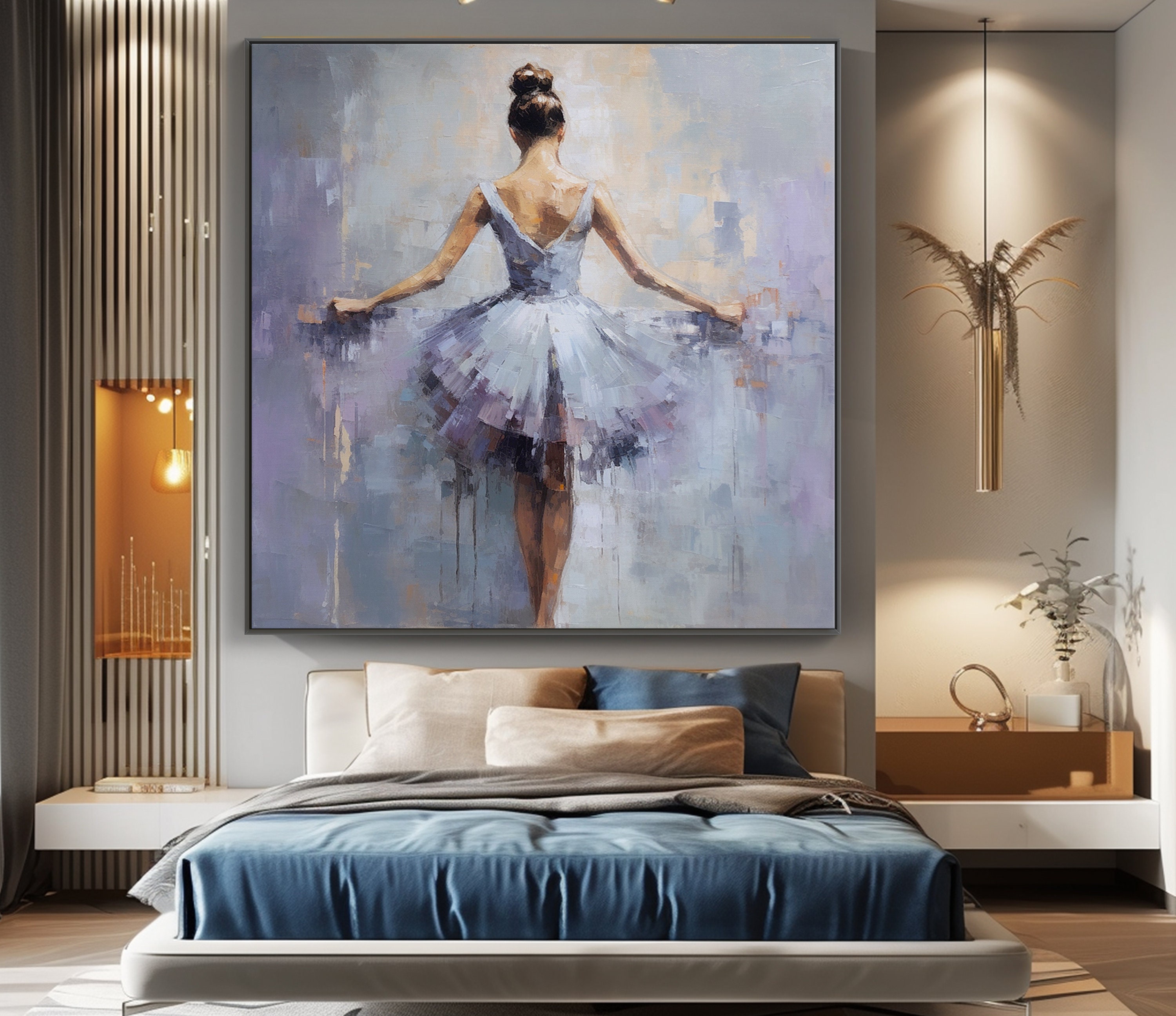 Ballerina, Dance, 100% Hand Painted, Textured Painting, Acrylic ...