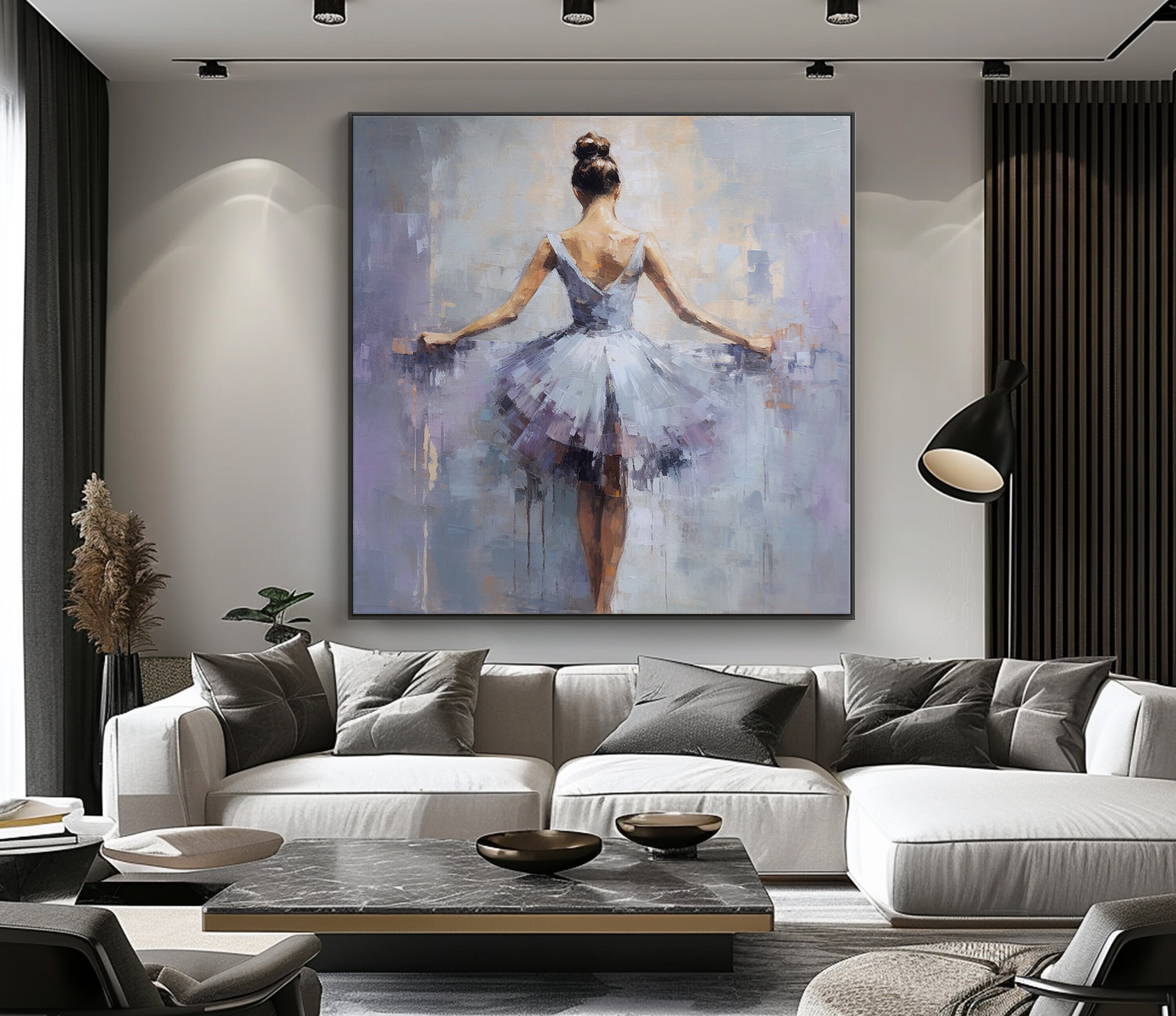 Ballerina, Dance, 100% Hand Painted, Textured Painting, Acrylic ...