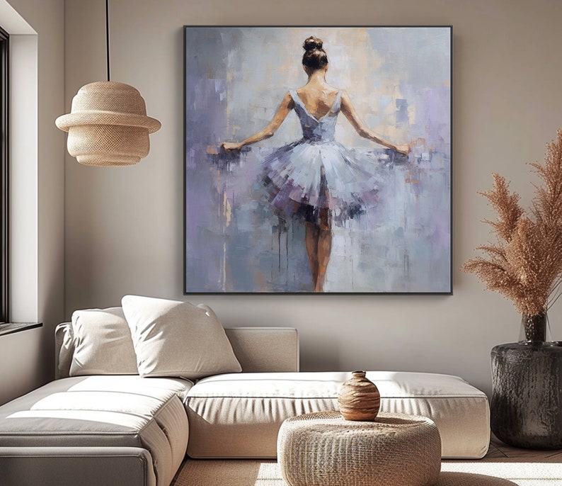 Ballerina, Dance, 100% Hand Painted, Textured Painting, Acrylic ...