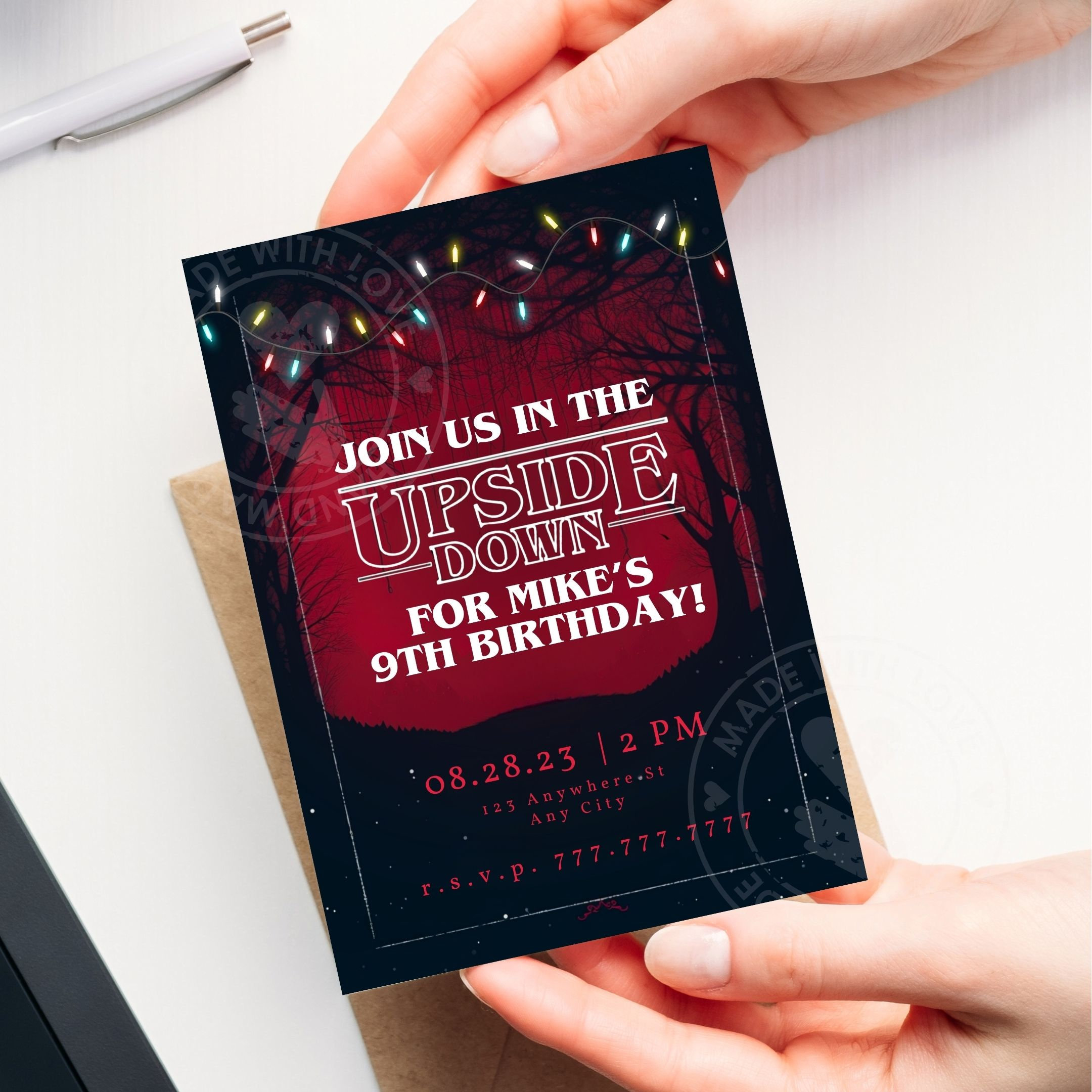 Editable Stranger Things Birthday Invitation Template | DIY Stranger ...