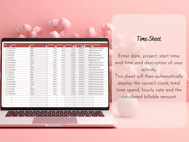 The Ultimate Freelance Time Sheet / Time Tracker - Etsy