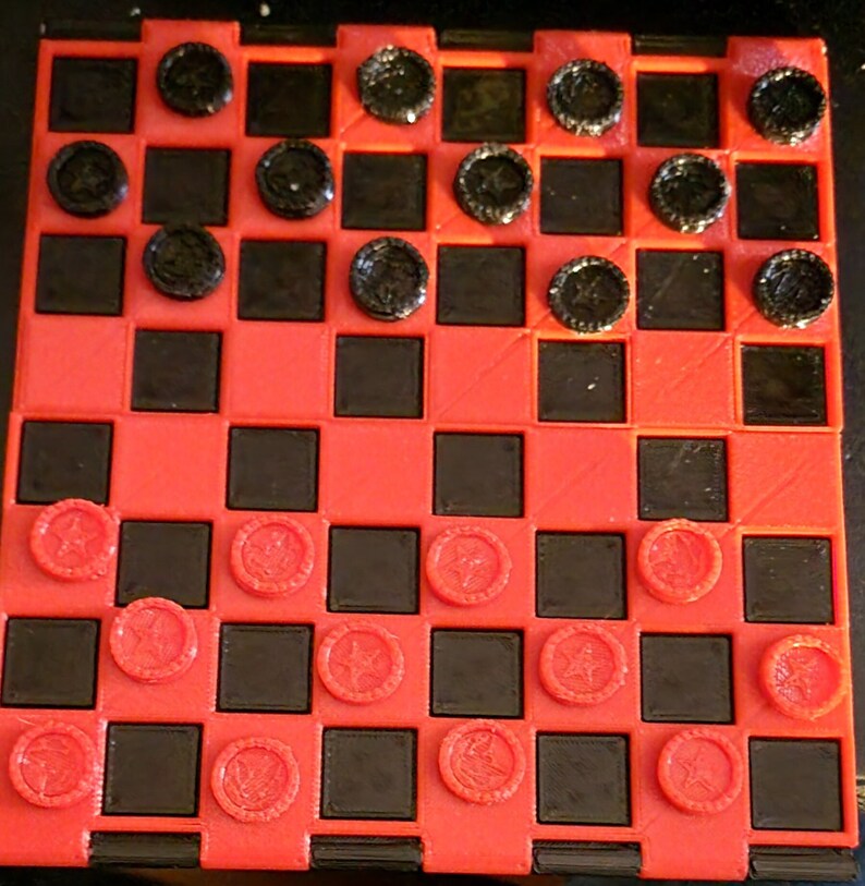 Classic Mini Checkers Game - Etsy