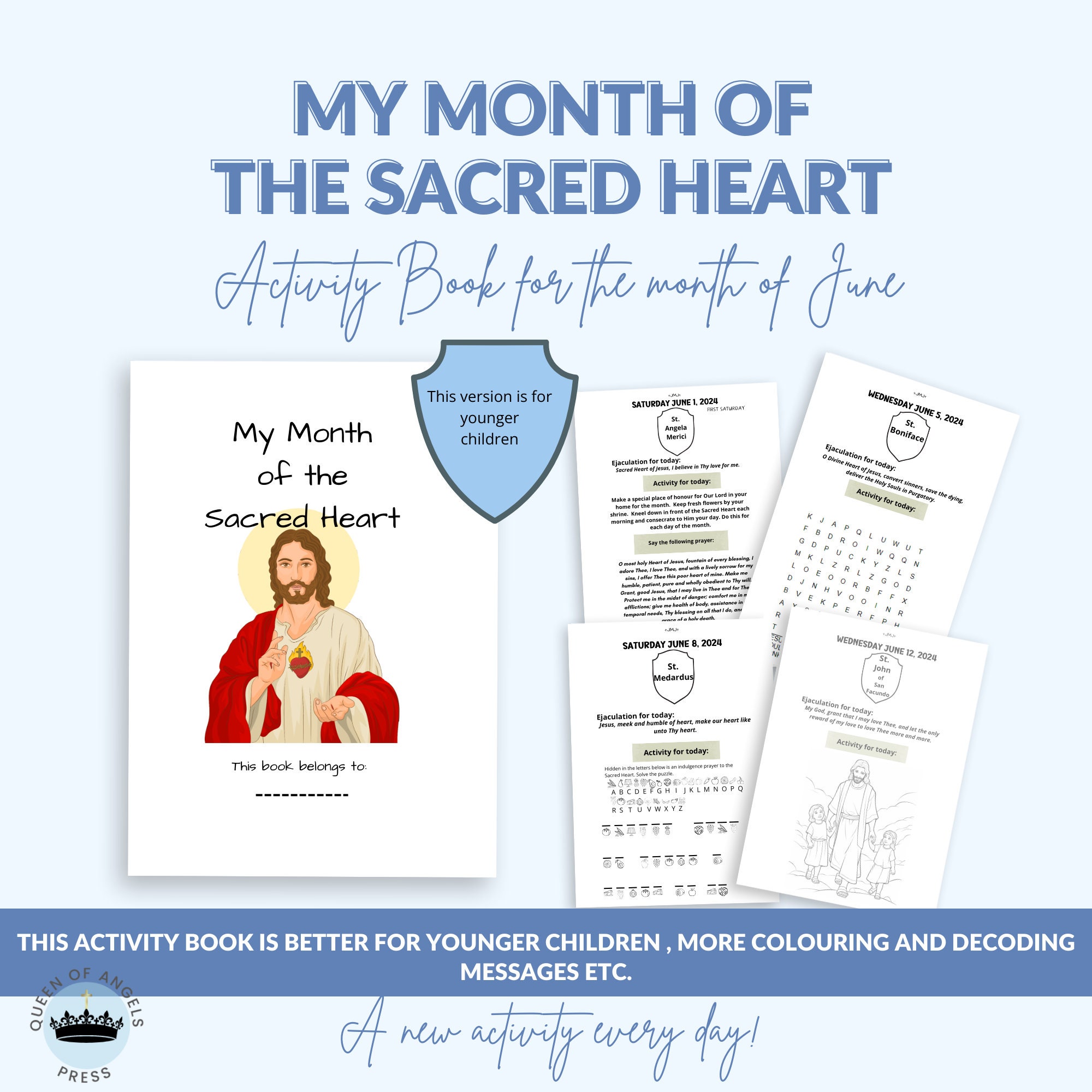 Sacred Heart of Jesusactivity Book for Younger Kidscatholic ...