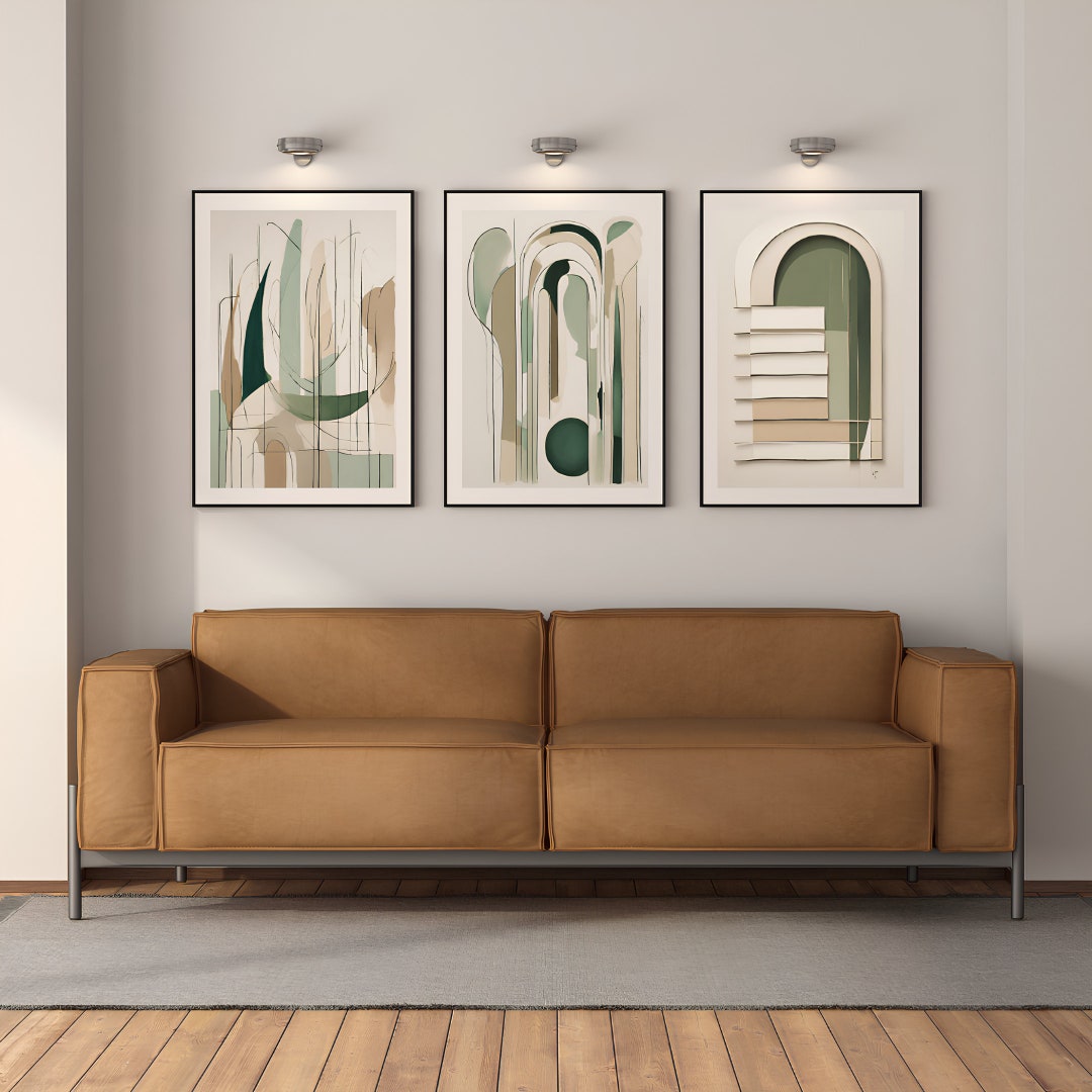 8 Green Natural Minimalist Art Print Bundle Printable Wall Art ...